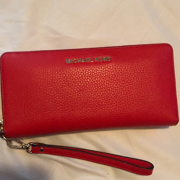 Bags | Red Michael Kors Wallett | Poshmark